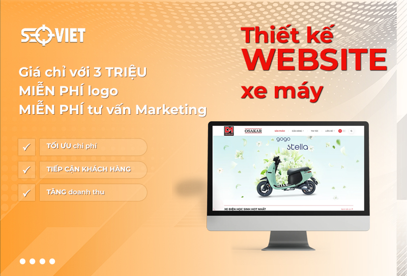 Thiết kế website xe máy đẹp chuyên nghiệp nhiều tính năng
